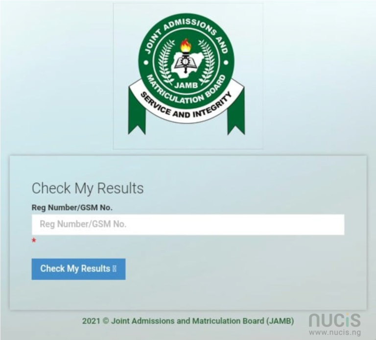 How to check JAMB Result [online|SMS] - NUCIS
